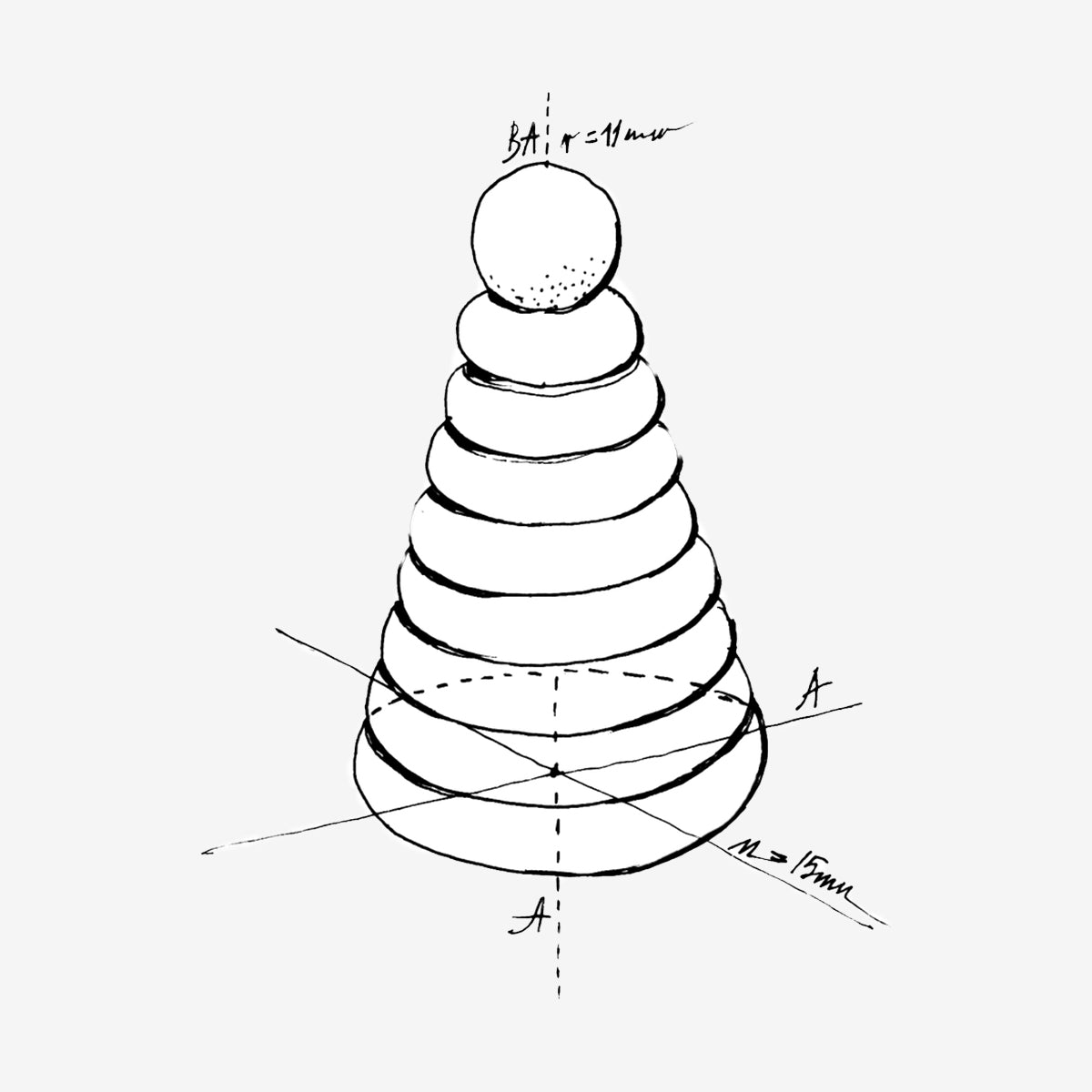 Wooden Story Natural Wooden Stacker | Lullabuy