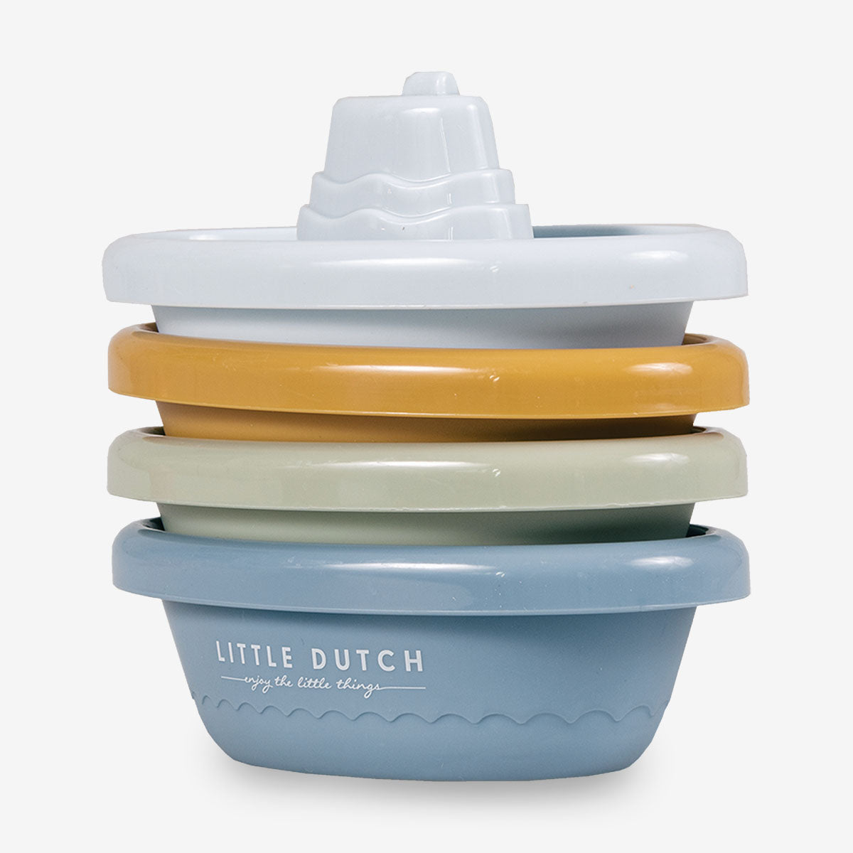 Little Dutch Stackable Bath Boats – Blue | Lullabuy